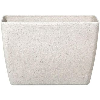 Beliani Haut Cache-Pot Beige Effet Pierre en Polyrésine 27 x 60 x 41 cm Pot de Fleurs Idéal au Design Moderne pour Extérieur et Intérieur Beliani