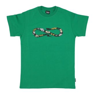 PROPAGANDA Schlangenprint Logo Tee Gr&uuml;n - - Tops - Herren - Gr&uuml;n - XL
