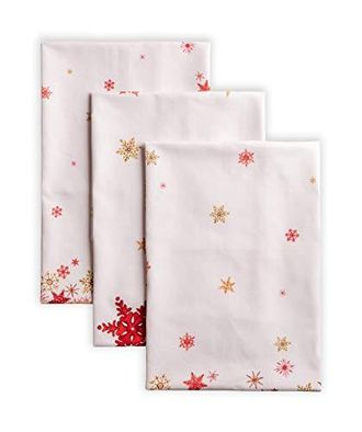 Maison d'Hermine Maison dHermine Crystal Star Lot de 3 torchons de cuisine, bar multi-usages doux et absorbants 100 % coton - Printemps/&eacute;t&eacute; - 50 x 70 cm