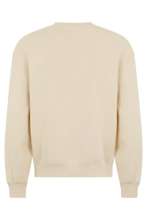 Maison Kitsun&eacute; Mens Cotton Sweatshirt Beige Sweatshirts Sweater