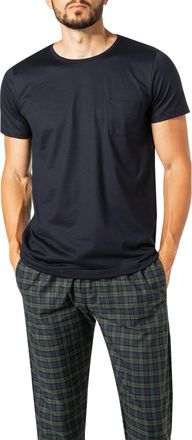 Novila Herren T-Shirt blau Baumwolle & Mix unifarben