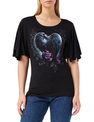 Spiral Raven Heart Frauen T-Shirt schwarz 3XL 95% Viskose, 5% Elasthan Gothic, Rockwear
