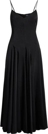 Ralph Lauren Femme, Robes, Noir, Taille: 36 FR Paneled Satin Dress