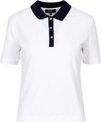 Fay T-shirts Et Polos Blanc+Bleu