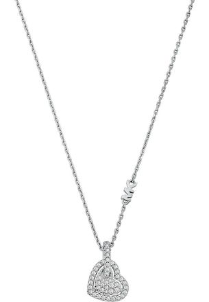 Michael Kors Womens Silver Semi precious with spring ring closure Pendant necklace