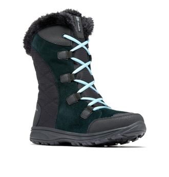 Columbia Ice Maiden II Stiefel für Damen, Schwarz/Blau (Black/Oxygen), Größe 40,5, Schwarz/Oxygen, 40.5 EU Weit