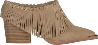 Alma En Pena Alma EN Pena, Femme, Chaussures, Beige, Taille: 41 EU Sabots &agrave; franges