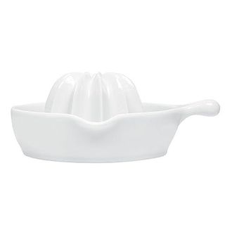 Kai Select Premium Presse-Pamplemousse en Porcelaine avec rev&ecirc;tement en Silicone antid&eacute;rapant sur Le Fond - Dimensions 17 x 15,6 x 6,6 cm - Presse-Agrumes