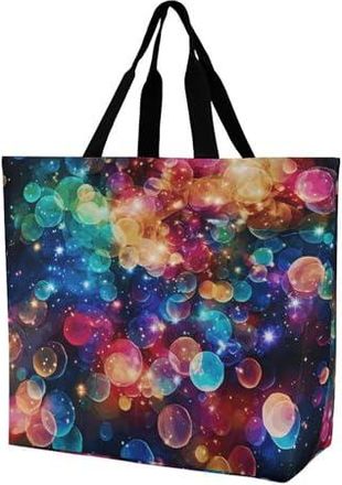 Generic &Eacute;toiles Rainbow Color&eacute;es Sac Fourre-Tout L&eacute;ger Tote Bag Pliable Sac A Main Femmes Pour Travail Shopping Voyage