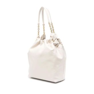 DeMellier Femme, Sacs, Blanc, Taille: ONE Size Sac Bandoulière en Cuir Blanc Cassé avec Chaînes