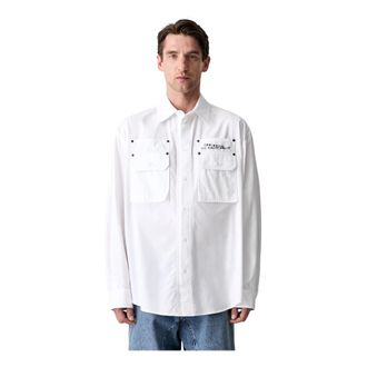 Off-white Script Arrow Overshirt - - Shirts - Herren - Wei&szlig; - XL