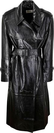 Sportmax Trenchcoat aus Leder - Schwarz