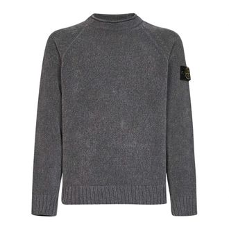 Stone Island Rundhals-Strickpullover - - Knitwear - Herren - Grau - M