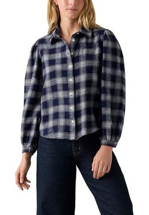 Levi's Femme Chemise Western Journey Alarcon Plaid Navy Cotton Blue S