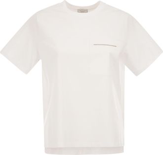 PESERICO T-shirt en coton stretch Peserico avec poche