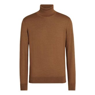 Ermenegildo Zegna Cashseta Light Rollkragenpullover - - Knitwear - Herren - Braun - 3XL