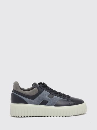 Hogan H-Stripes Leder- und Wildleder-Sneakers mit H-Logo und Plateausohle