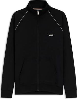 BOSS Hommes Mix&Match Jacket Z Veste zippée en coton stretch avec logo brodé