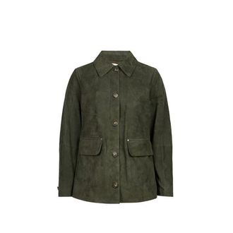 Vince Veste droite &agrave; poignet fronc&eacute;e en cuir