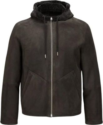 Arma Homme, Vestes, Noir, Taille: 3XL Veste en fausse fourrure et shearling