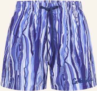 Carlo Colucci Carlo Colucci Carlo Colucci Swimshort - Signature Knit Print Federici blau