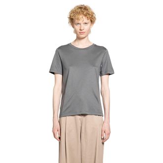 Max Mara WOMAN GREY T-SHIRTS & TANK TOPS