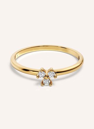 VEYNOU Veynou Ring Fleur Aus 14 Karat Gelbgold Und 0,08ct. Lab-Grown Diamanten gold