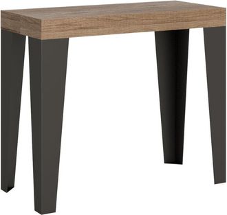 Itamoby Itamoby - Console extensible 90x40/196 cm Flame Small Ch&ecirc;ne Nature structure Anthracite