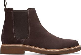 Clarks Clarkdale Easy Mens Chelsea Boots 43 EU Dark Brown Suede