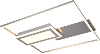 Trio Plafonnier carr&eacute; Spiro nickel 50cm - R67862907