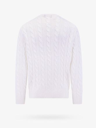Polo Ralph Lauren Mens Cable-Knit Sweater White Cotton