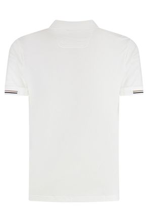 HUGO BOSS Mens Technical Fabric Polo Shirt White Polyester T-shirts And Polos