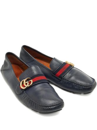 Gucci Loafer mit Webstreifen - Blau