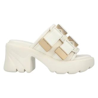 Bottega Veneta Femme, Chaussures, Blanc, Taille: 40 EU Cuir mules-sabots