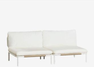 Sklum Sklum - Zweiteiliges modulares Gartensofa Roubly Beige Mandel Rose