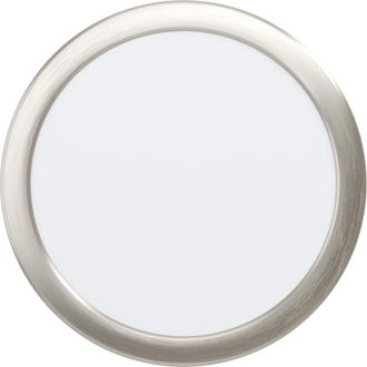 Eglo LED Einbaustrahler Fueva 5, &Oslash; 21,6 cm, Spot aus Stahl und einer Kunststoff Leuchtfl&auml;che, Einbauleuchte in Silber, Wei&szlig;, Einbauspot flach, geringe Einb