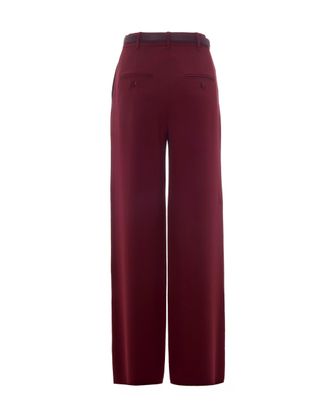 Max Mara Womens Wide-Leg Trousers Amico Ruby Triacetate