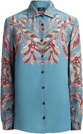Etro Femme, Blouses et Chemises, Multicolore, Taille: 38 FR Chemise en soie &agrave; motif cachemire