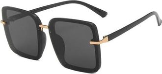 Generic Lunettes De Soleil Carr&eacute;es &Agrave; Grande Monture For Femmes, For Lext&eacute;rieur, Le Sport, Les Vacances(Black)