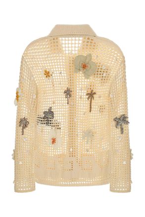 Alanui Waves Cardigan - Beige