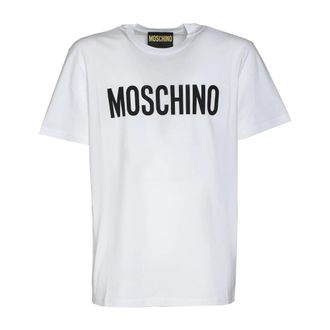 Moschino Ikonic Logo T-Shirt in Wei&szlig; - - Tops - Herren - Wei&szlig; - 2XL