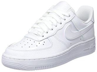 Nike Nike WMNS Air Force 1 07, Chaussures de Gymnastique Femme, Blanc Cass&eacute; (Whitewhite 100), 38 EU
