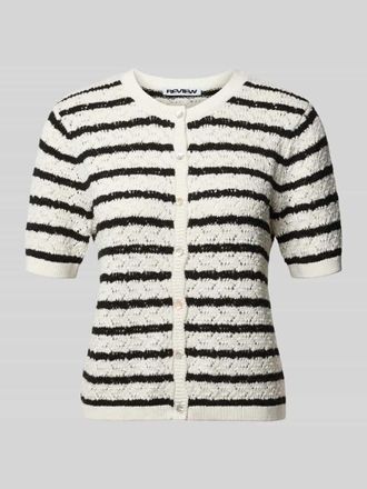 Review Slim Fit Cardigan in Strick-Optik