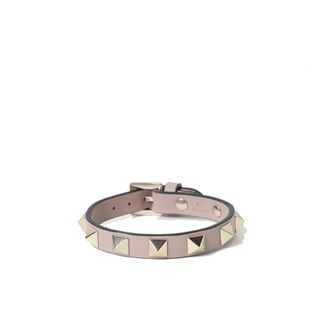 Valentino Garavani Femme, Accessoires, Rose, Taille: ONE Size Clay Leather Rockstud Bracelet