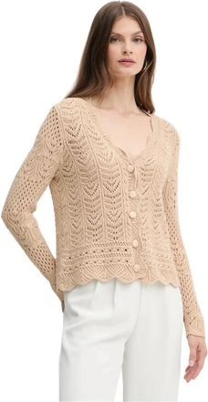 Fracomina Cardigan mit Muschelsaum und Kn&ouml;pfen - - Knitwear - Damen - Beige - XS/S