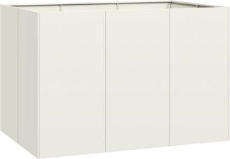 vidaXL Jardini&egrave;re blanc 120x80x40 cm acier - Vidaxl