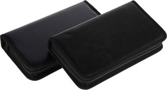 DOITOOL 2 St&uuml;ck PU CD h&uuml;llen Robuste Auto CD Organizer Boxen mit Gro&szlig;em Fassungsverm&ouml;gen Kompakte Tragbare DVD Aufbewahrungstaschen Kratzfest und Langlebig f&uuml;