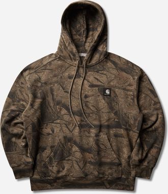 Carhartt Work in Progress Men s Hooded Feather Tree Sweatshirt Khaki / Shungite (Garment Dyed)