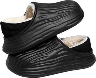 Generic Pantoufles dhiver antid&eacute;rapantes &agrave; dos ferm&eacute; avec doublure en peluche, chaussures chaudes et pelucheuses en mousse &agrave; m&eacute;moire de forme pour int&eacute;rieur e