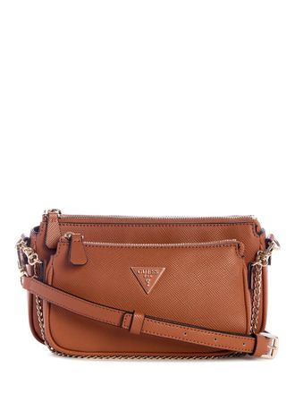 Guess Noelle II Double Pouch Crossbody Bag Light Cognac